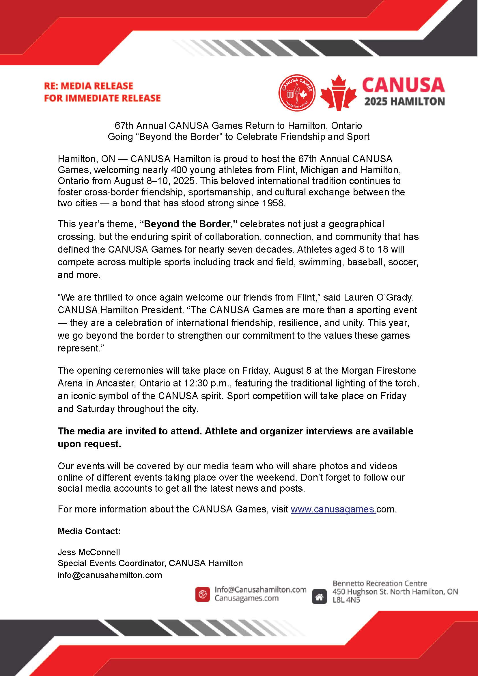 67th CANUSA Games - Canusa Games